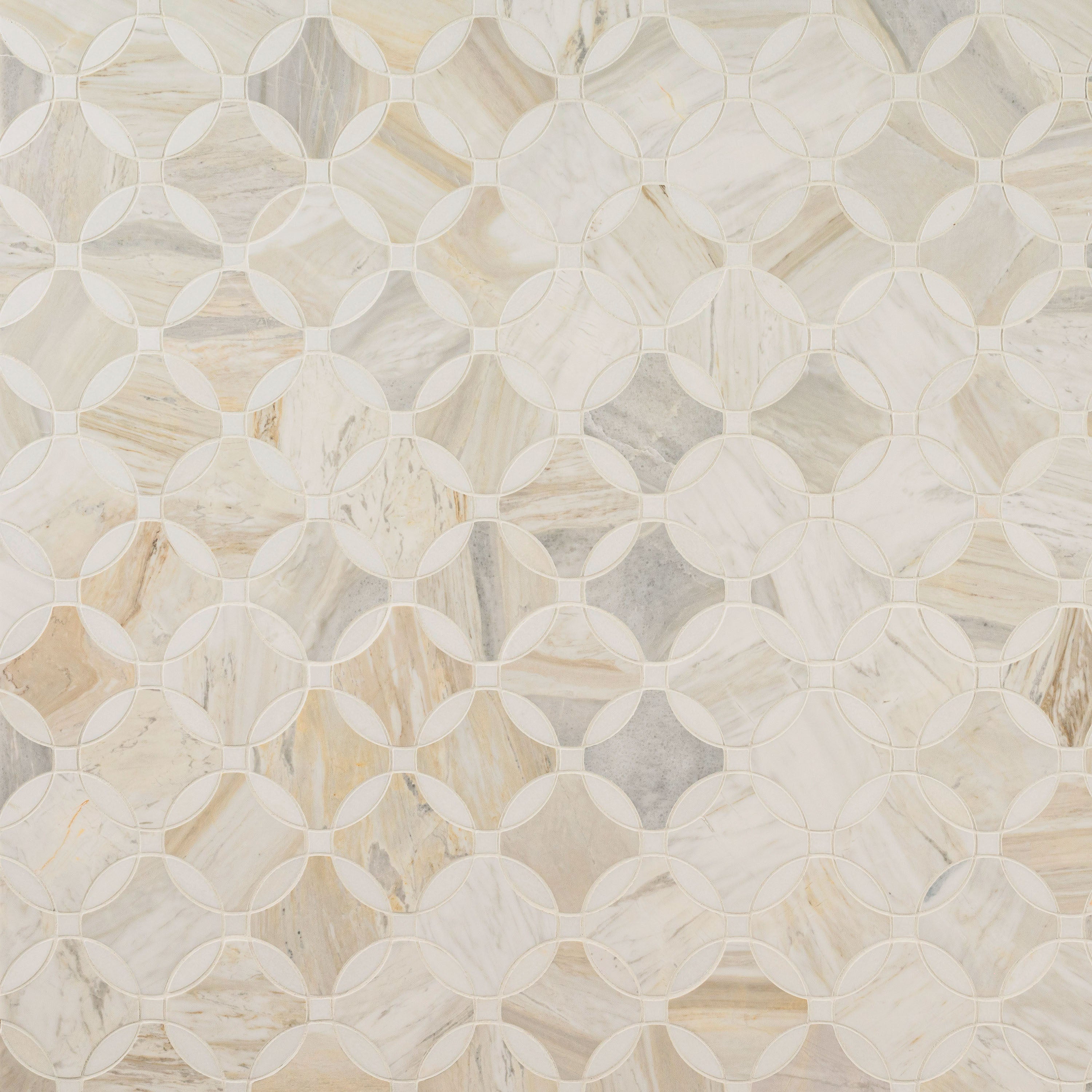 Olympia Sandalwood Palacial Polished Marble Mosaic