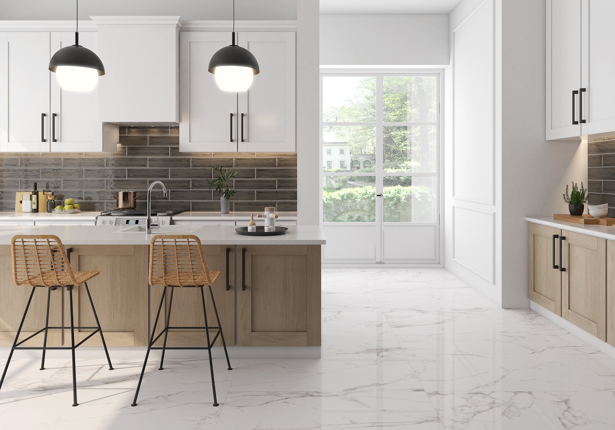 Bright Statuary 24x48 Rectified Porcelain Tile