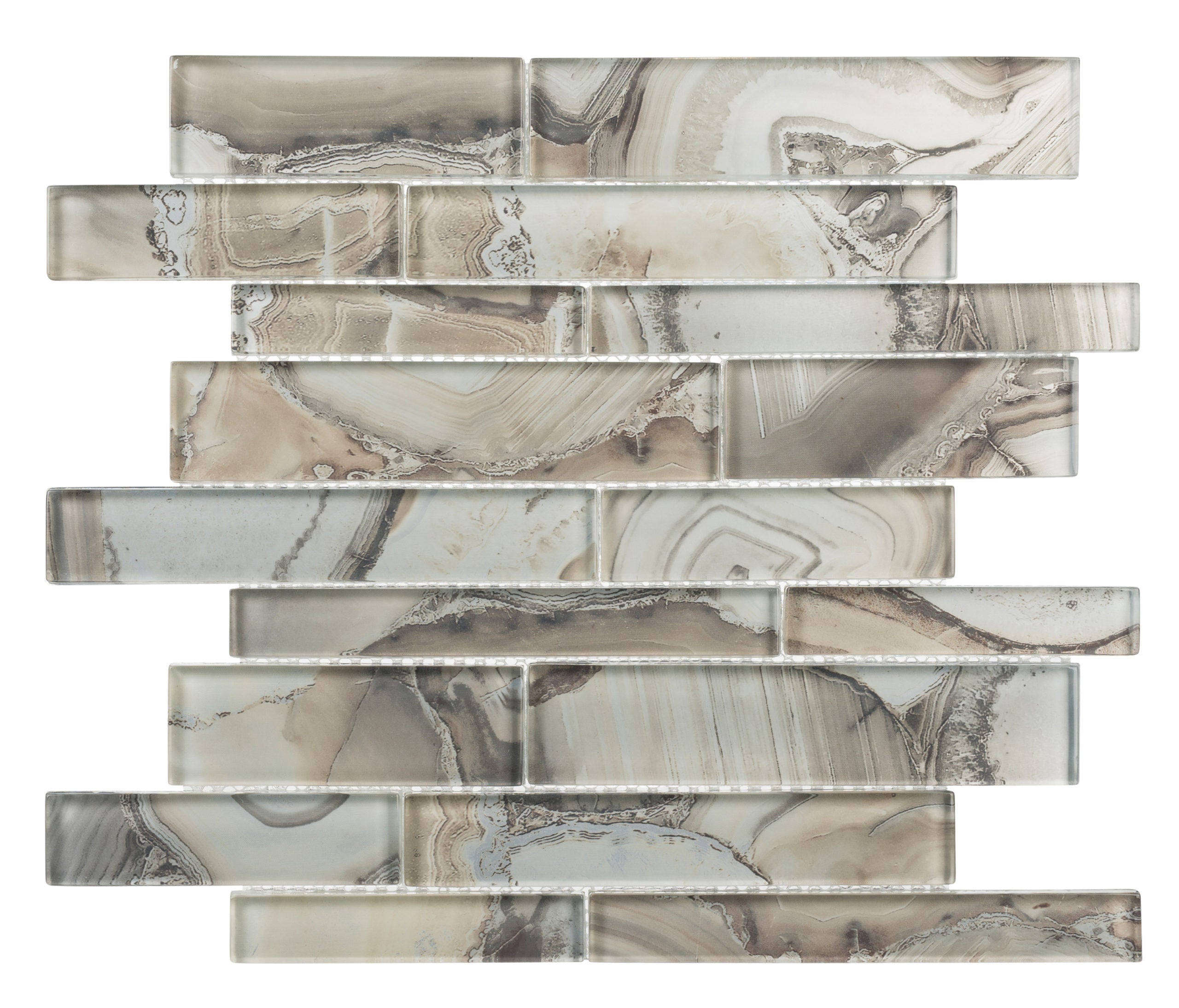Magical Forest Random Brick Mosaic Glass Tile