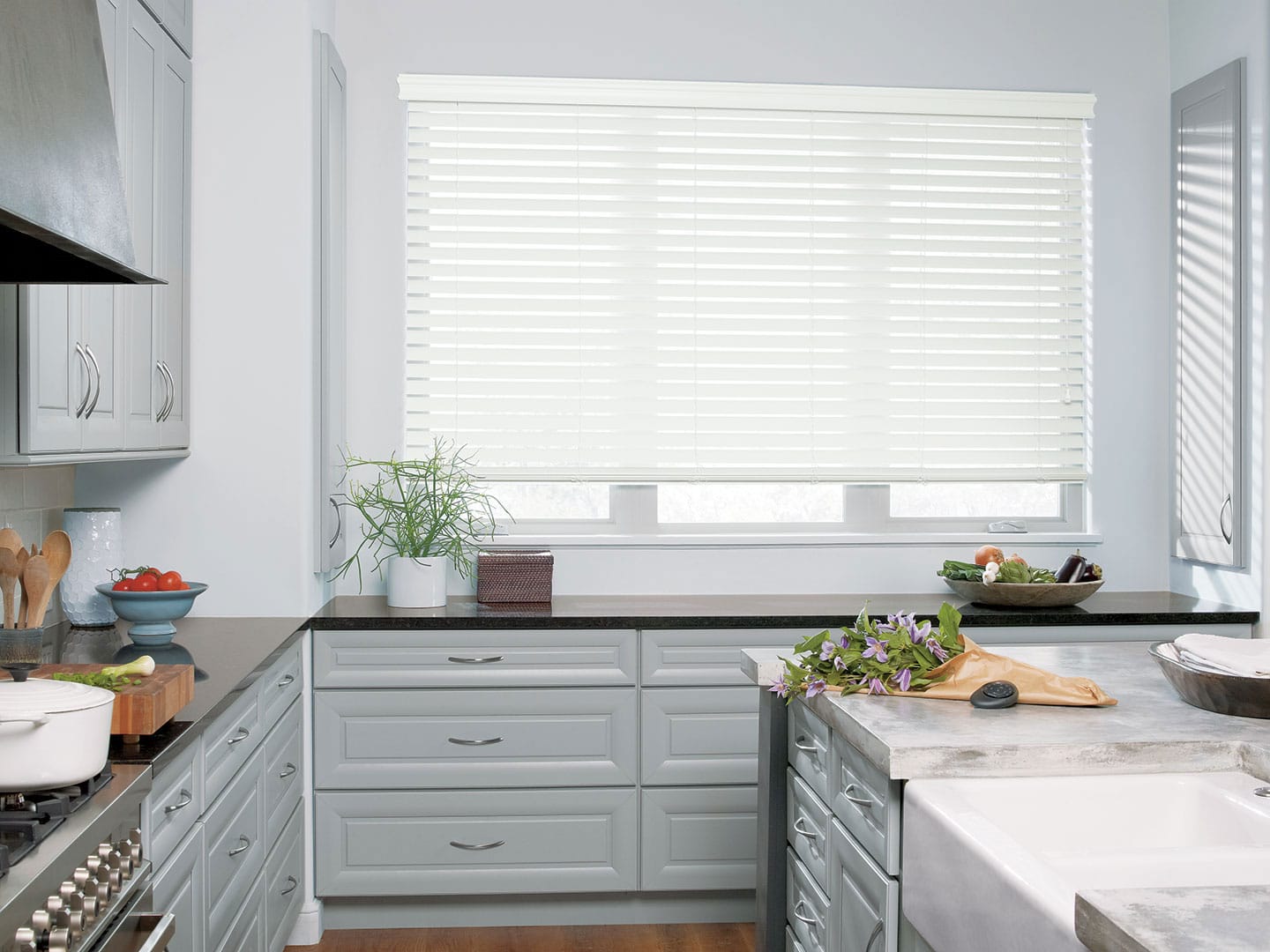 Motorized Everwood® Alternative Wood Blinds | Hunter Douglas