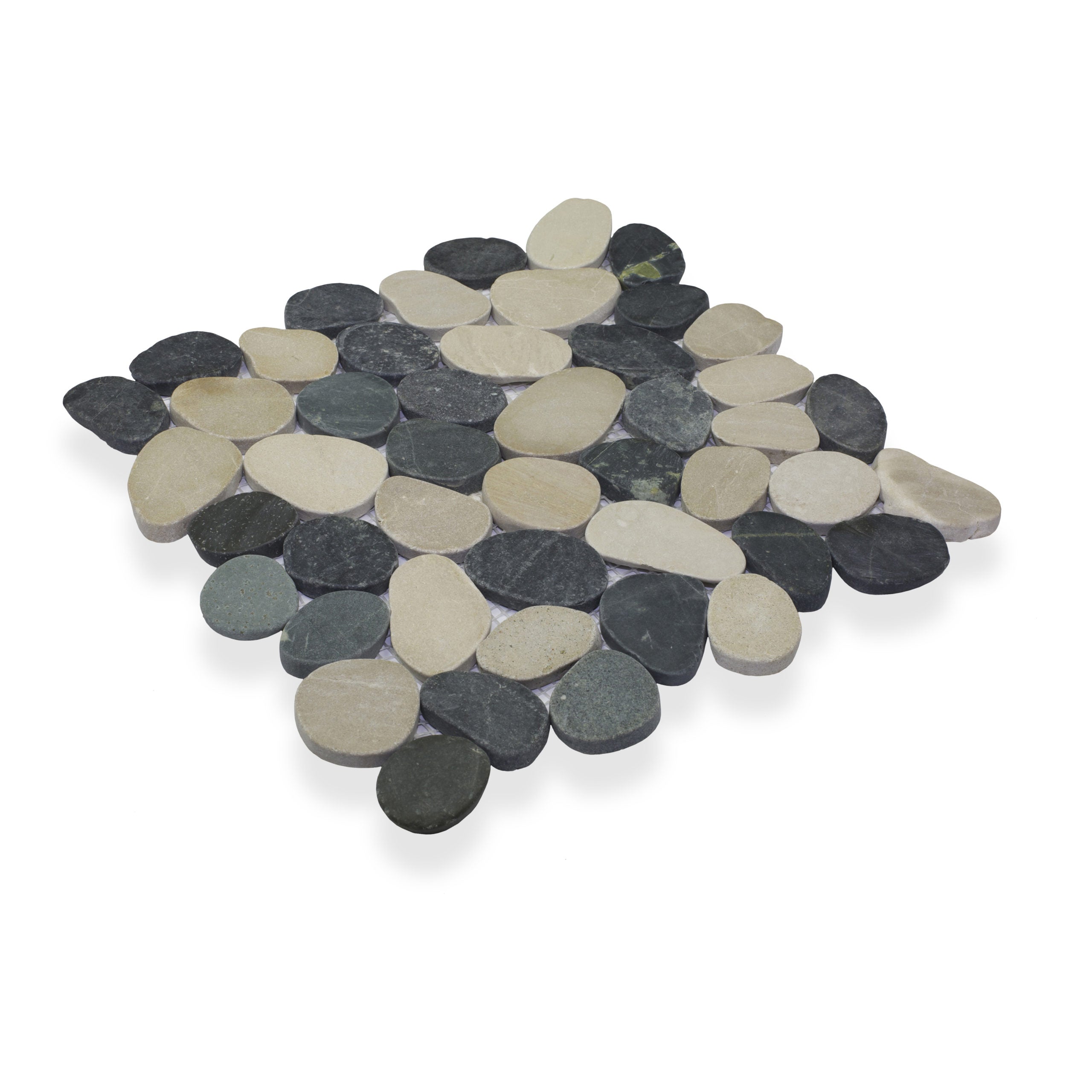 Level Pebble Square Interlock Natural Stone Tile