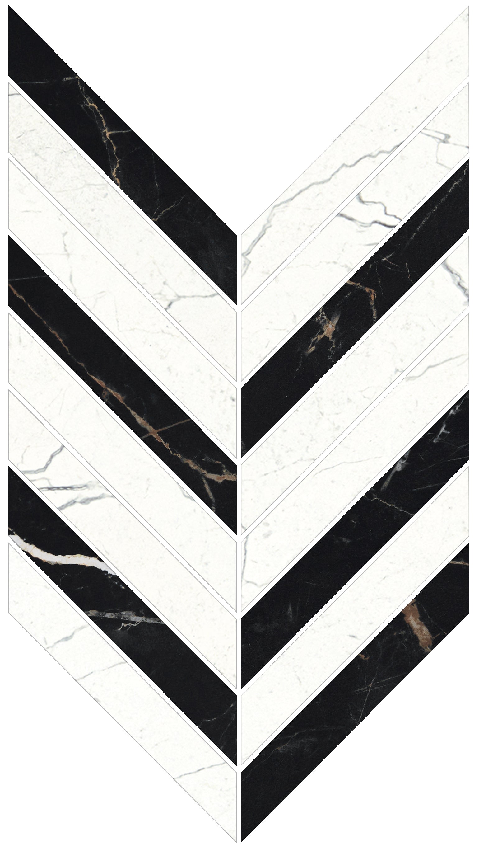 Monaco Chevron Mosaic Porcelain Tile